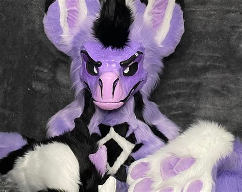 Purple Premade Dinomask Mini Partial Etsy