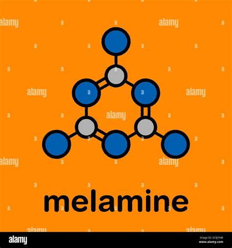 Melamine Molecule Used In Protein Adulteration E G In Milk Powder