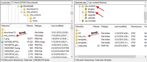 how to use ftp filezilla to upload files on wordpress