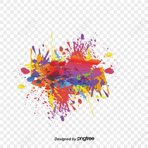 밝은 컬러 잉크 튀는단순한양수표색깔 Png 일러스트 무료 다운로드 Lovepik