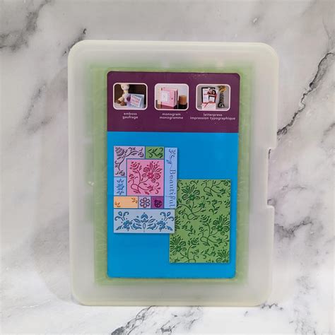 Cuttlebug Emobossing Folder Set Retired Vintage High Quality Plastic Floral Motif Batik Print