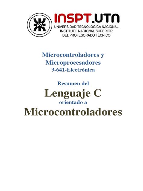 02 Lenguajec Resumen Pdf Puntero Programación De Computadora C Lenguaje De Programación