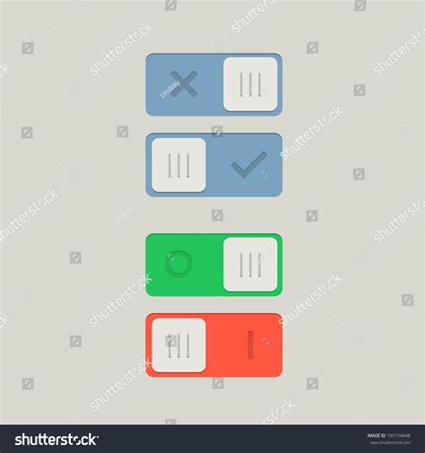 Toggle Switch On Off Position Button Stock Vector Royalty Free 193154048 Shutterstock