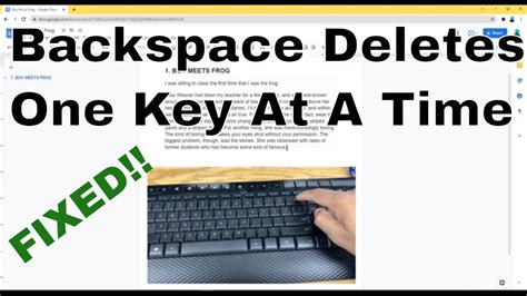 Backspace Key Deletes One Letter At A Time Or Backspace Key Not Working Fixed Youtube
