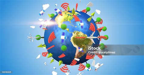 무선 네트워크에 둘러싸인 스마트 행성 지구 디지털 기술 0명에 대한 스톡 사진 및 기타 이미지 0명 3차원 형태 5g Istock