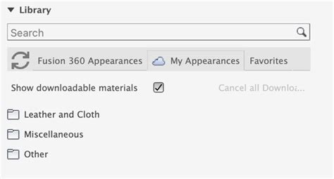 Materials Missing From The My Appearances Folder In Fusion