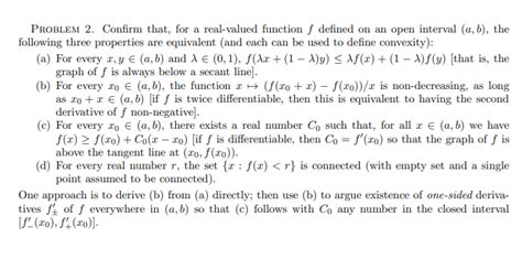 solved problem 2 ﻿confirm that for a real valued function