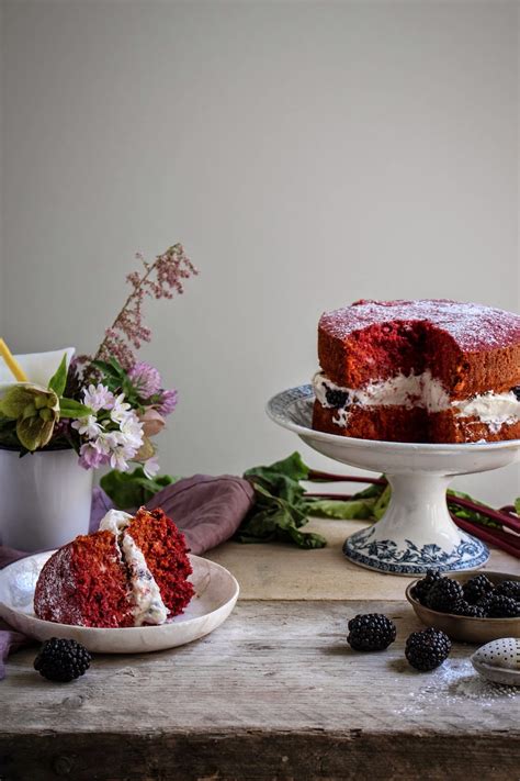 Lily Vanillis Beetroot Cake With Blackberry Honey Creme Fraiche