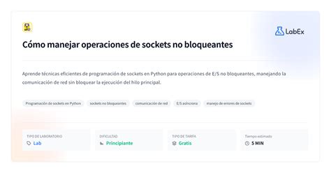Cómo Manejar Operaciones De Sockets No Bloqueantes Labex