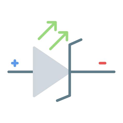 Premium Vector Light Emitting Diode Flat Illustration