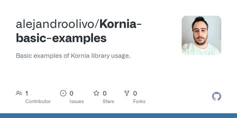 github alejandroolivo kornia basic examples basic examples of kornia