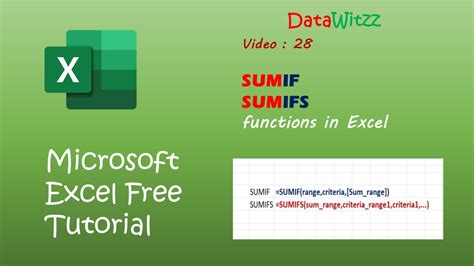 SUMIF Function In Excel SUMFS Formula In Excel How To Use SUMIF Formula Excel SUMIF