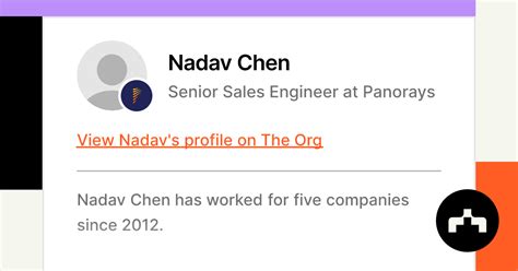 Nadav Chen Senior Sales Engineer At Panorays The Org