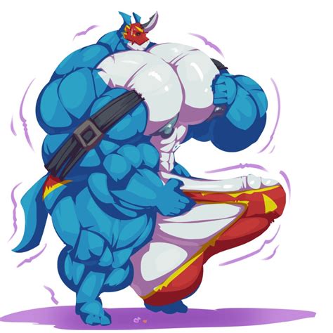 Rule 34 3 Toes 5 Fingers Belt Big Muscles Bobert Digimon Flamedramon