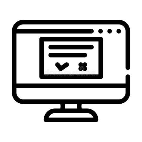 Accept Or Reject Request Of Operating System Line Icon Vector