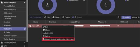 Technical Tip Create A Firewall Policy Using A Vi Fortinet Community