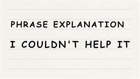 Phrase Explanation Im Not In The Mood