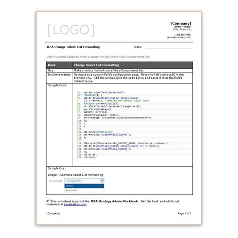 JIRA Change Select List Formatting Strategy For Jira