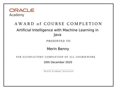 merin benny on linkedin oracle oracleacademy oracle onlinecourses