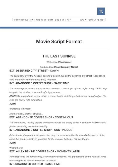 Free Comic Script Template To Edit Online