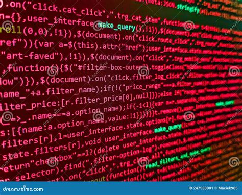 Application Web Source Code On Monitor Programming Source Code Abstract Screen Of Software