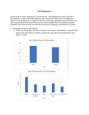 Analyzing Bar Graphs Sex And Race Distribution Of Participants Course Hero