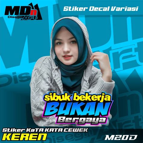 Stiker Decal Variasi Stiker Cewek Custom Bisa Request Foto Kata Kata Ukuran X Mdn