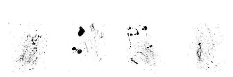 Stain Texture Paint Brush Spatter Collection Ink Vector Image