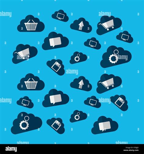 Cloud Computing Technology Icon Vector Illustration Graphic Design