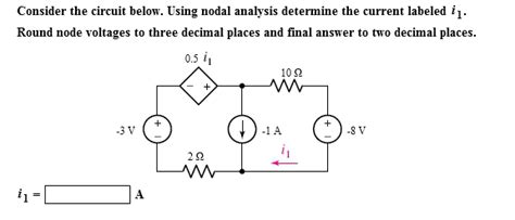 Solved Consider The Circuit Below Using Nodal Analysis