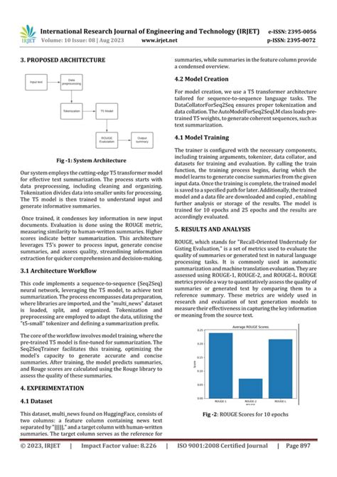 Text Summarization Using The T5 Transformer Model Pdf