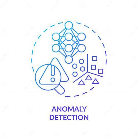 2d Gradient Thin Linear Icon Anomaly Detection Concept Stock Illustration Illustration Of