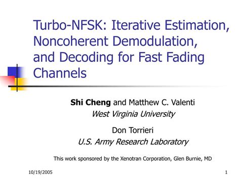 Ppt Turbo Nfsk Iterative Estimation Noncoherent Demodulation And