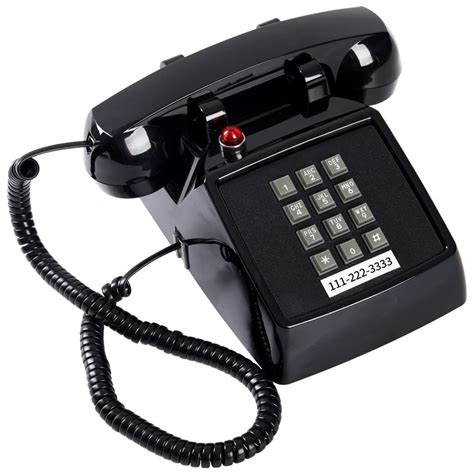 Traditional Red Landline Phoneretro Corded Telephone With Message Indicatorclassic 2500 Analog