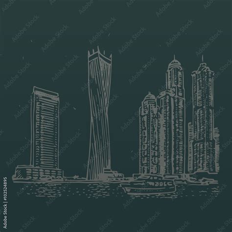 Cayan Tower Known As Infinity Tower Modern Buildings In Dubai Marina