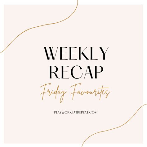 Weekly Recap Playworkeatrepeat