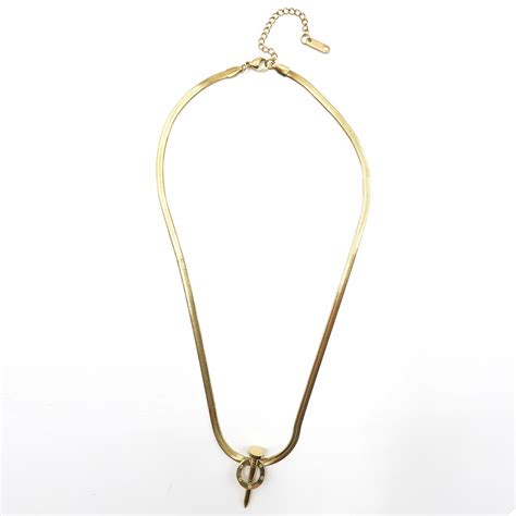 Colier Cui Otel Inoxidabil Auriu Simbol Al Puterii Si Prosperitatii Cutie Eleganta Cadou