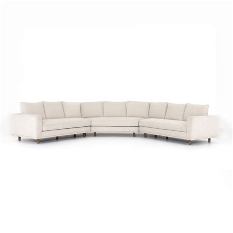 Derrick 3 Pc Sectional Large Wedge Bonnell Ivory France And Son