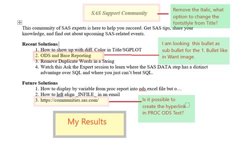 Create Rtf Output Without Dataset In Proc Report Using Sas Sas