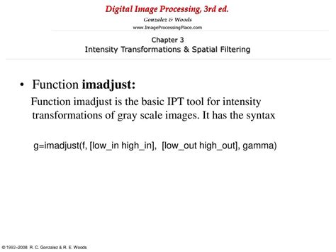 The Spatial Domain Processes Discussed In This Chapter Are Denoted By The Expression Ppt Download