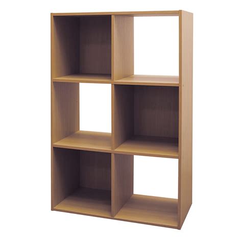 6 Cube Storage Organizer Natural