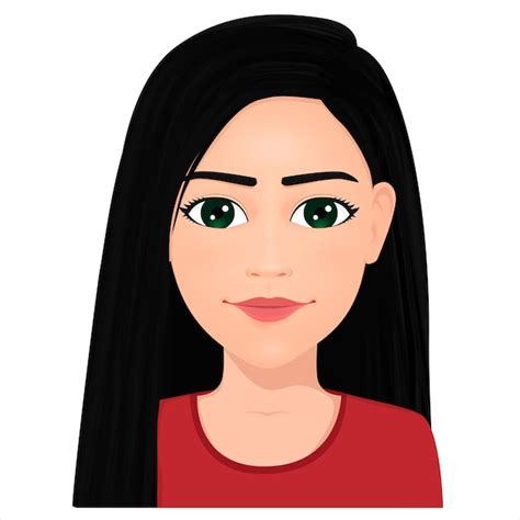 Premium Vector Portrait Of Woman Dressed In Red