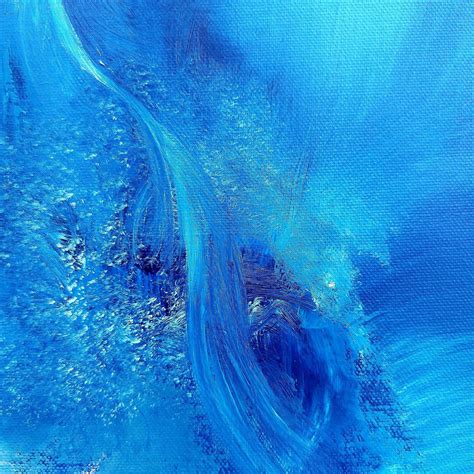 Sexual Energy AFFECTION Blue Color Wall Art Original Handwritten Abstract Vivid Colorful