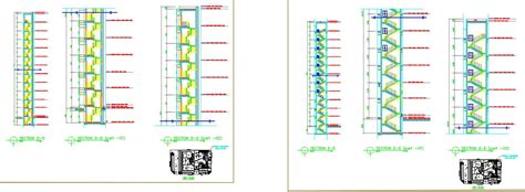 Section Plan Of Building With Staircase Details Design In Autocad 2d Drawing Cad File Dwg File