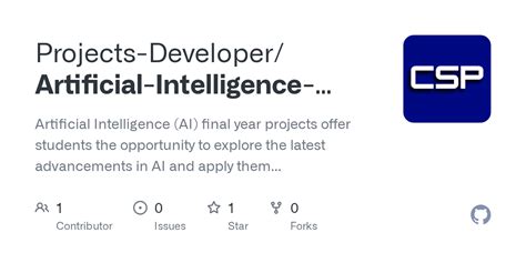 Github Projects Developerartificial Intelligence Fyp Project Ideas Artificial Intelligence
