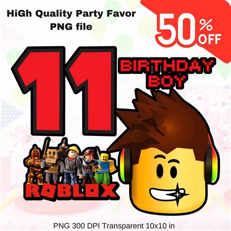 Roblox Png Roblox Birthday Party Png Sublimation Design Digital