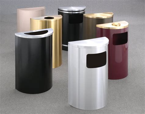 14 Gal Glaro Half Round Trash Can Or Recycle Bin W Plastic Liner 1891