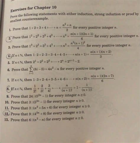 Solved Exercises For Chapter 10 Prove The Following Chegg Com