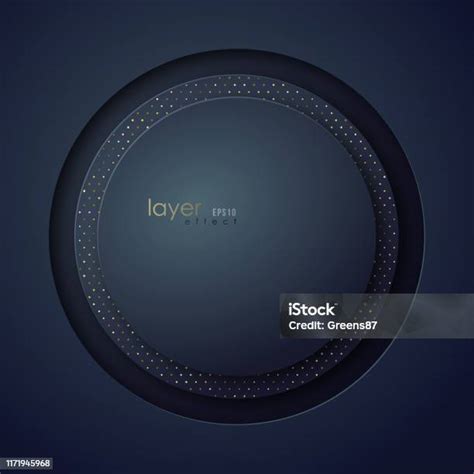 추상 원 다중 레이어 배경입니다 벡터 디지털 디자인 템플릿입니다 0명에 대한 스톡 벡터 아트 및 기타 이미지 0명 3차원 형태 가리기 Istock
