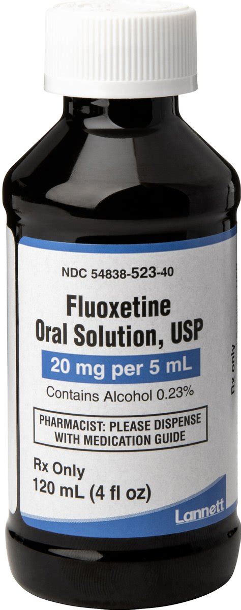 Fluoxetine Generic Oral Solution 20 Mg 5ml 4 Oz Bottle Easy Refills Chewy Rx